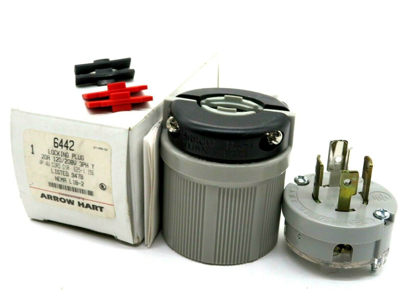 NEW ARROW HART 6442 LOCKING PLUG 20A 120/208V - SB Industrial Supply, Inc.