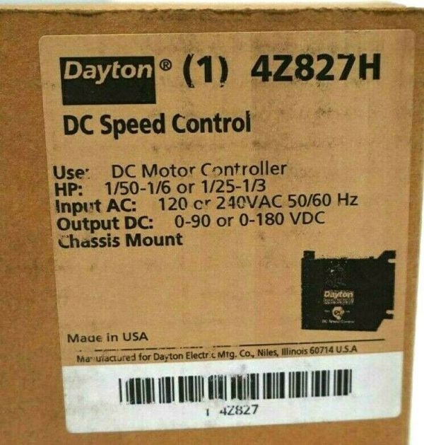 NEW DAYTON 4Z827H DC MOTOR CONTROLLER - SB Industrial Supply, Inc.