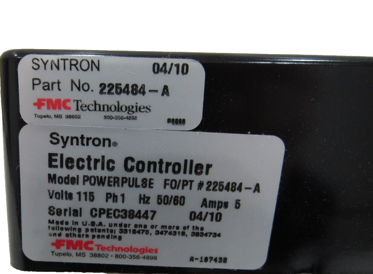 NEW FMC 225484-A CONTROLLER SYNTRON POWERPULSE 115V 50/60HZ 5AMPS ...