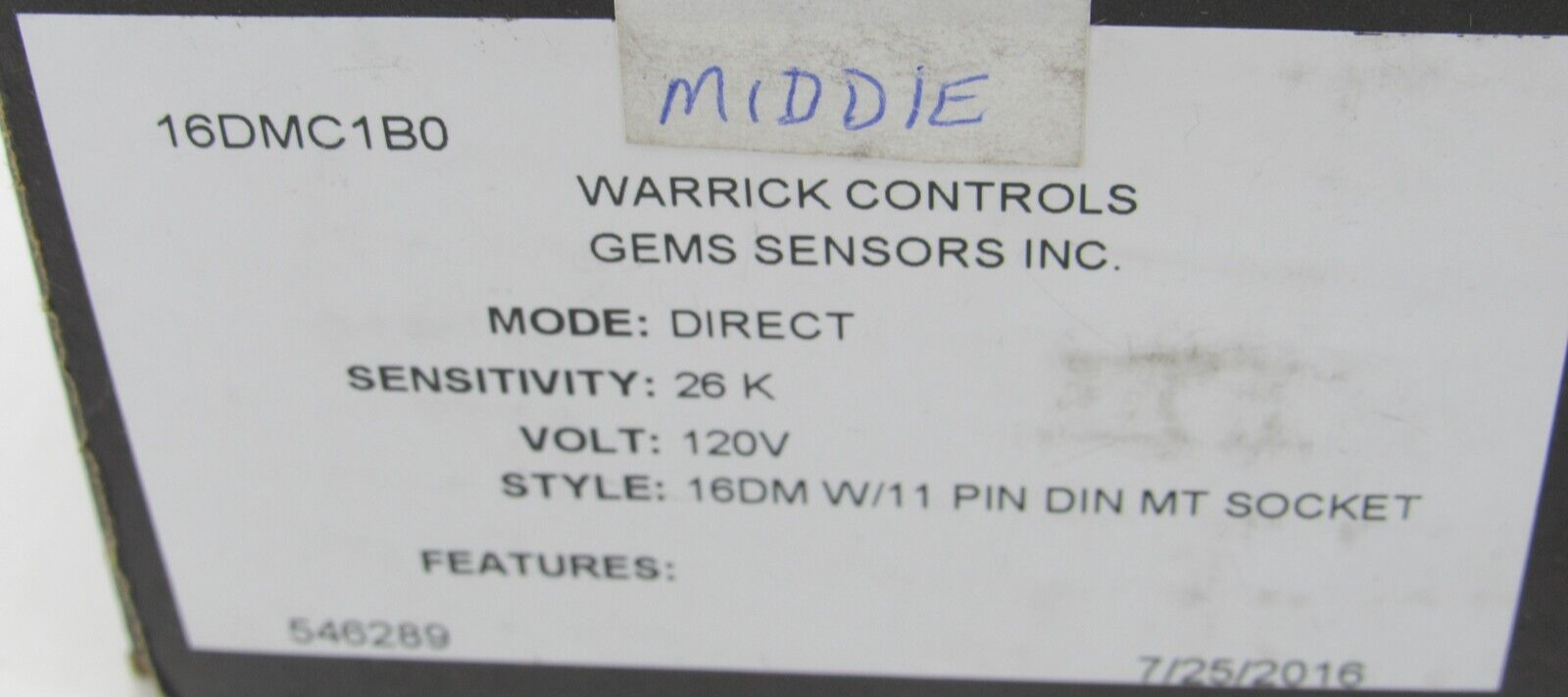 NEW GEM SENSOR WARRICK CONTROLS 16DMC1B0 CONTROL MODULE - SB Industrial ...
