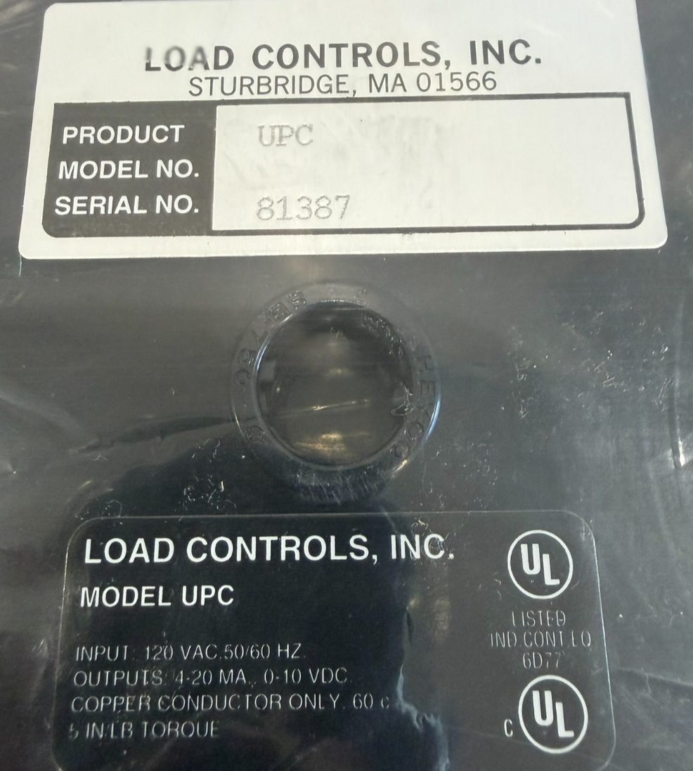 NEW LOAD CONTROLS INC. MODEL UPC UNIVERSAL POWER CELL MODULE 120VAC ...