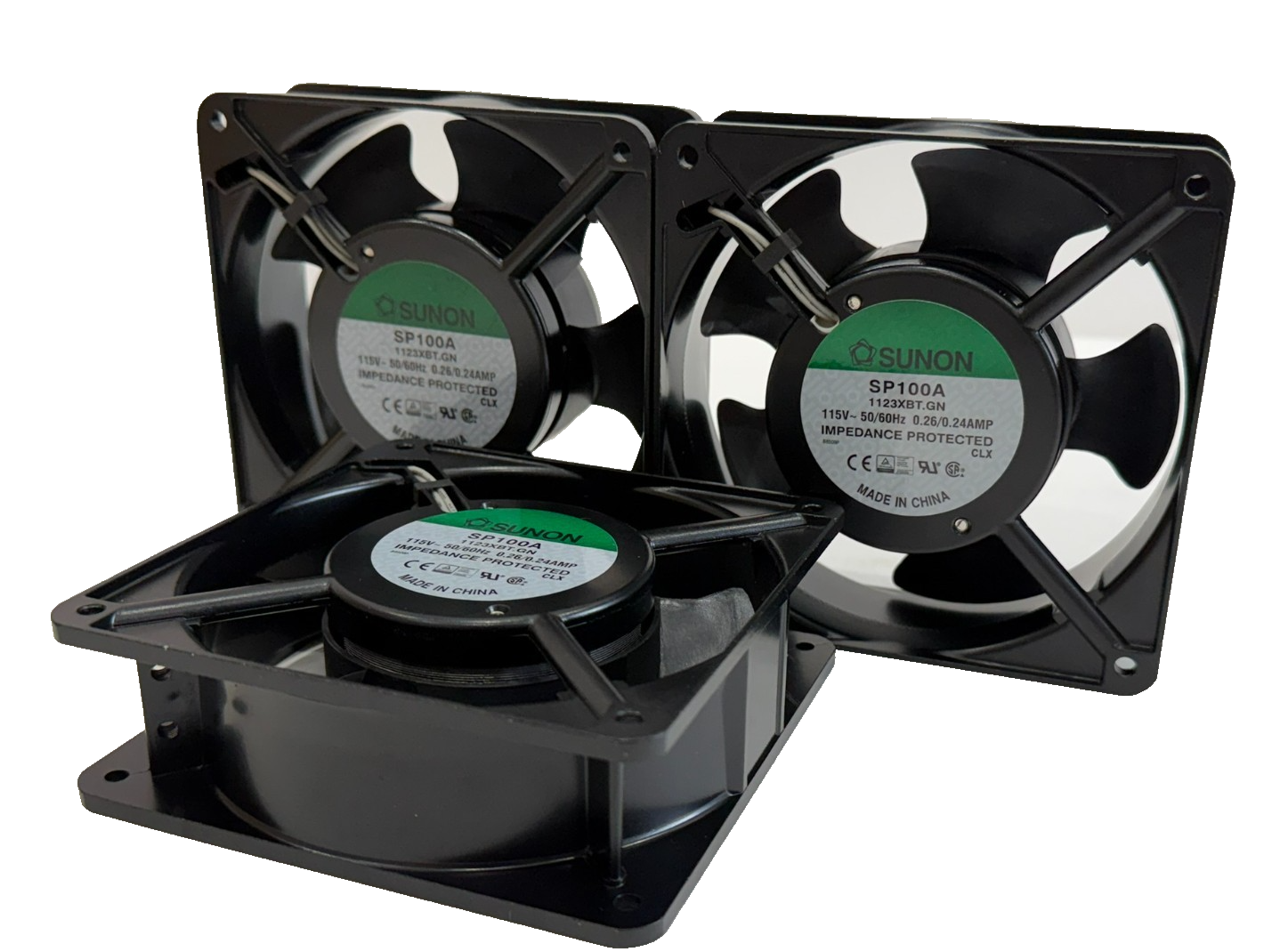NEW LOT OF 3 SUNON SP100A-1123XBT.GN AXIAL FAN 115V-50/60HZ ...