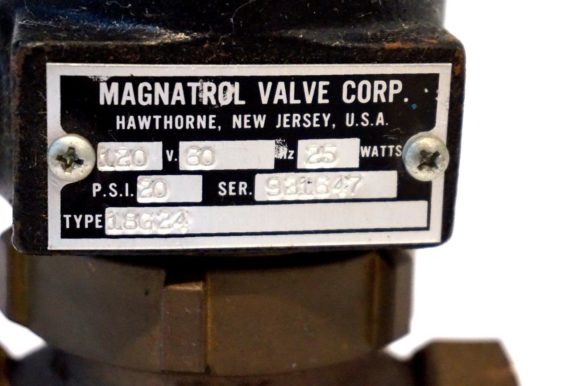 NEW MAGNATROL 18G24 SOLENOID VALVE 120V 60HZ 25 WATTS - SB Industrial ...