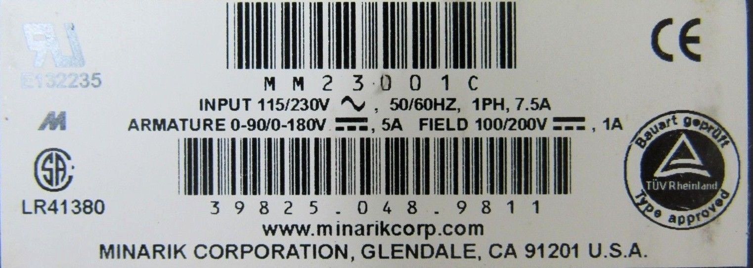 NEW MINARIK MM23001C MOTOR SPEED CONTROL - SB Industrial Supply, Inc.