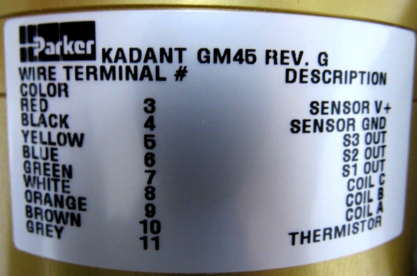 NEW PARKER GM45 GEAR MOTOR KIT KADANT A23601 REV G - SB Industrial ...