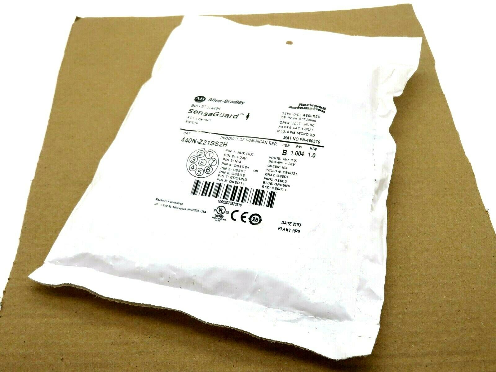 NEW SEALED ALLEN BRADLEY 440N-Z21SS2H NON CONTACT SWITCH 440NZ21SS2H ...