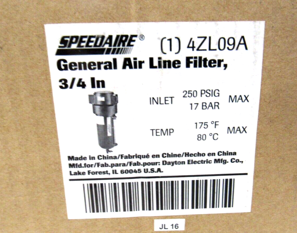 NEW SPEEDAIRE 4ZL09A AIR LINE FILTER - SB Industrial Supply, Inc.