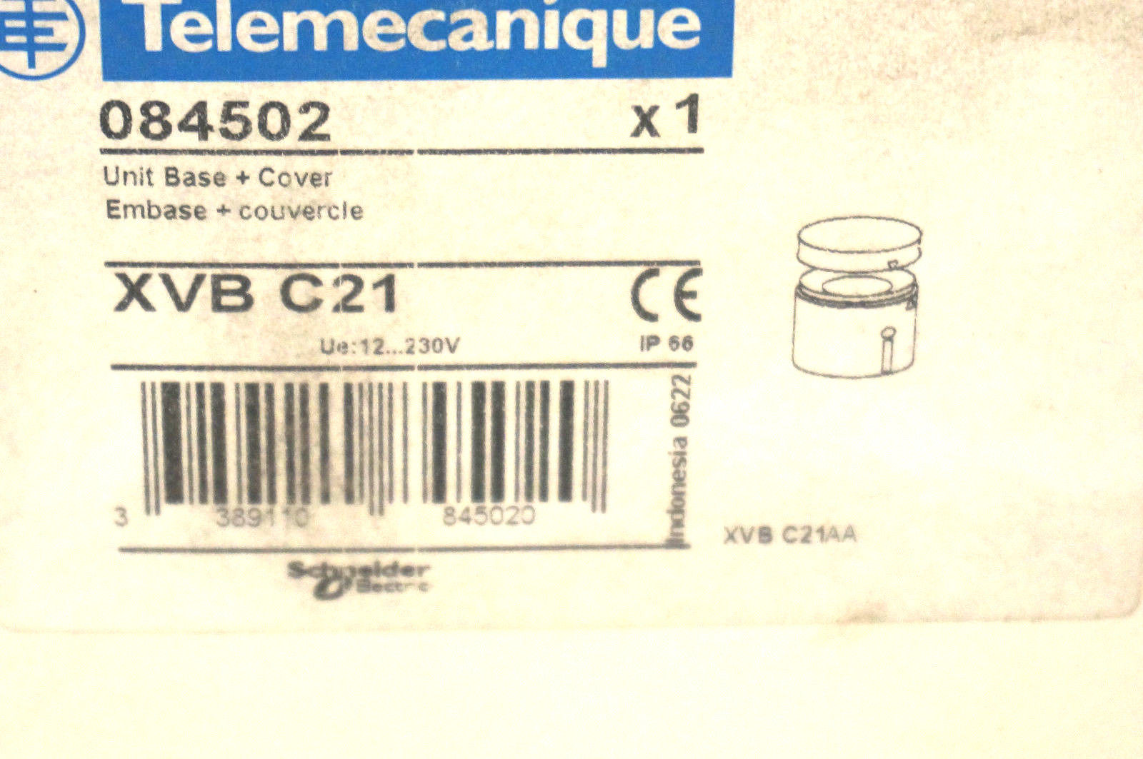 NEW TELEMECANIQUE XVB-C21 UNIT BASE COVER XVBC21 - SB Industrial Supply ...