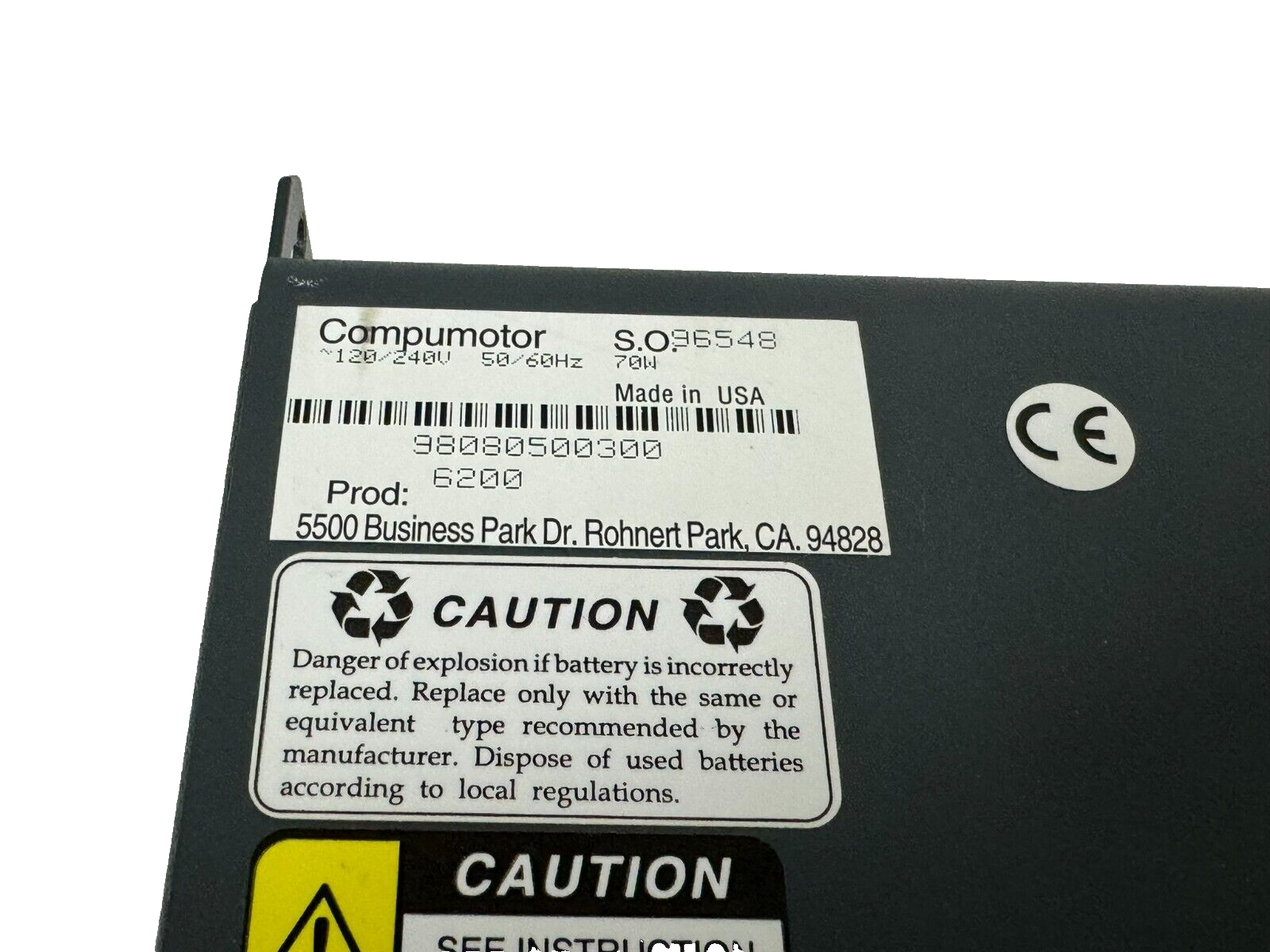 USED PARKER COMPUMOTOR 6200 SERVO CONTROLLER 2 AXIS INDEXER - SB ...