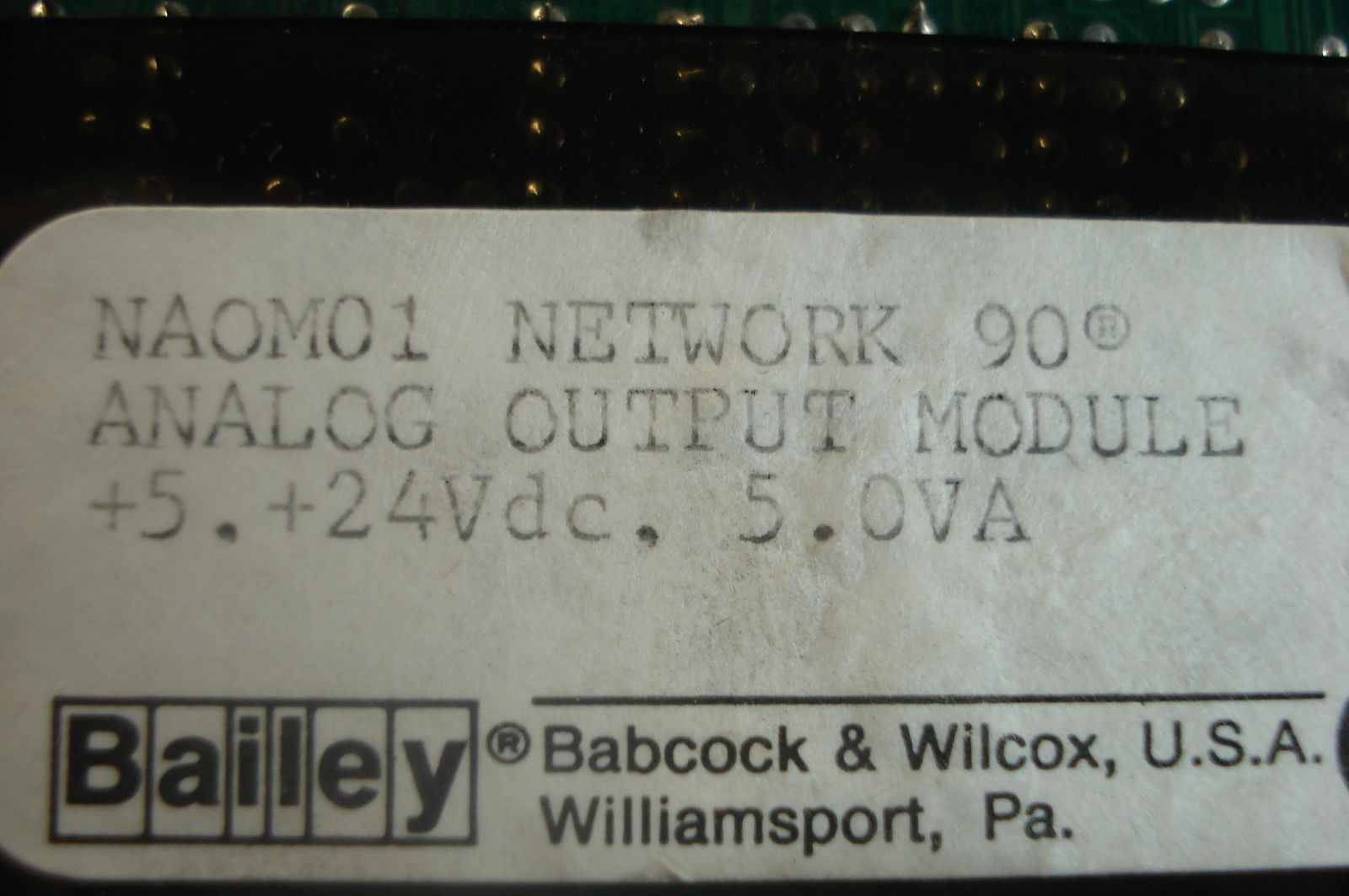 USED BAILEY NA0M01 NETWORK 90 ANALOG OUTPUT MODULE - SB Industrial ...
