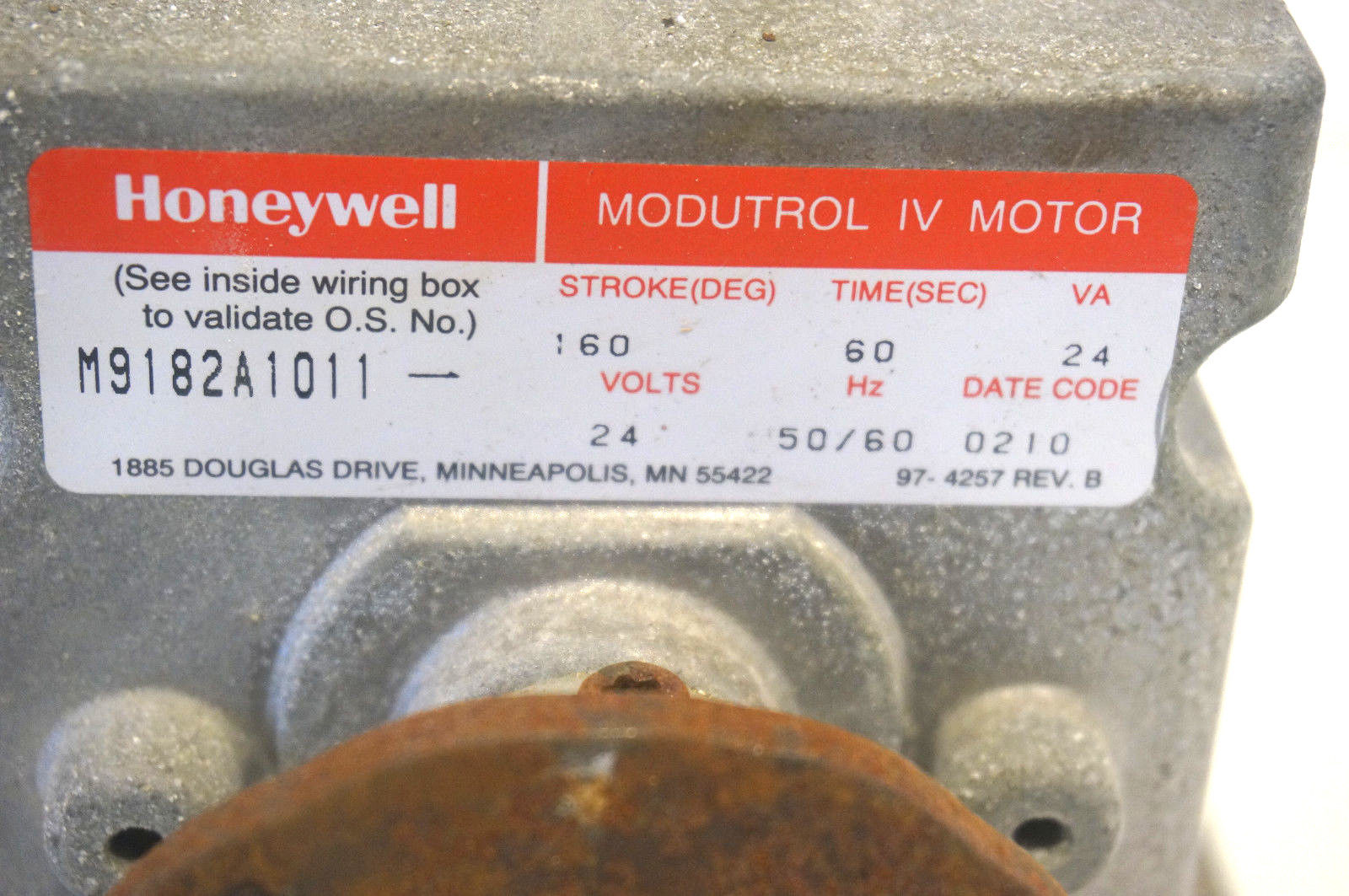 USED HONEYWELL M9182A-1011 MODUTROL IV MOTR M9182A1011 - SB Industrial ...