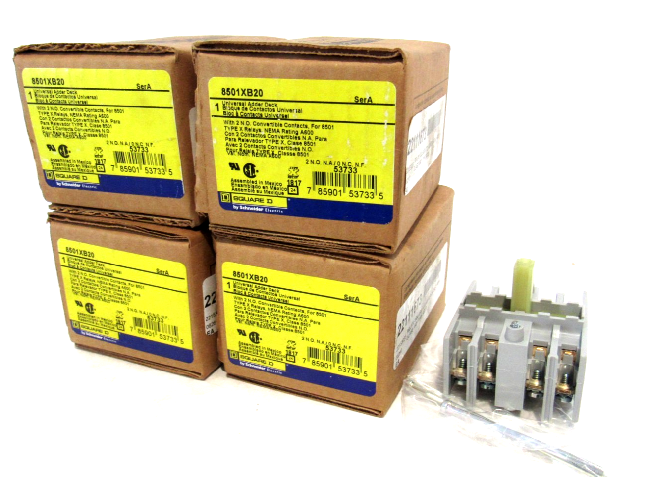 LOT OF 4 NEW SQUARE D 8501XB20 ADDER DECK - SB Industrial Supply, Inc.