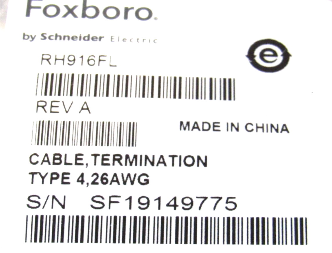 NEW FOXBORO RH916FL TERMINATION CABLE - SB Industrial Supply, Inc.