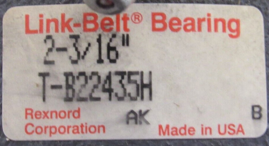 NEW LINK BELT T-B22435H TAKEUP ROLLER BEARING 2-3/16" TB22435H - SB ...