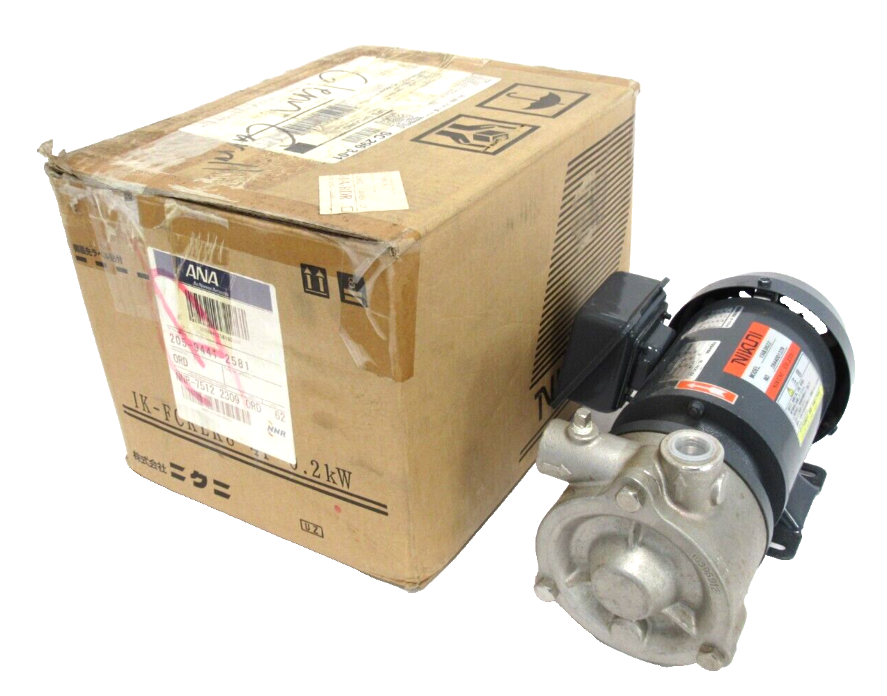 NEW NIKUNI 15ULD02Z PUMP 200/220V IK-FCKLK8 - SB Industrial Supply, Inc.