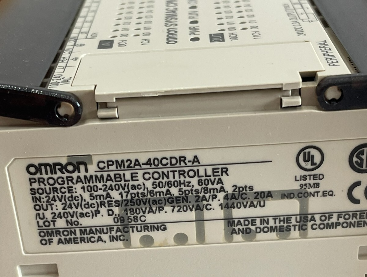 NEW OMRON CPM2A-40CDR-A PROGRAMMABLE LOGIC CONTROLLER CPM2A40CDRA - SB Industrial Supply, Inc.