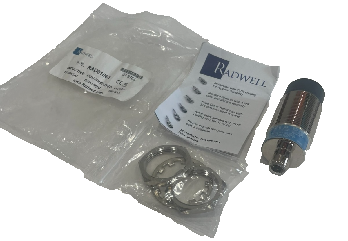 NEW RADWELL RAD01061 INDUCTIVE PROXIMITY SENSOR - SB Industrial Supply ...