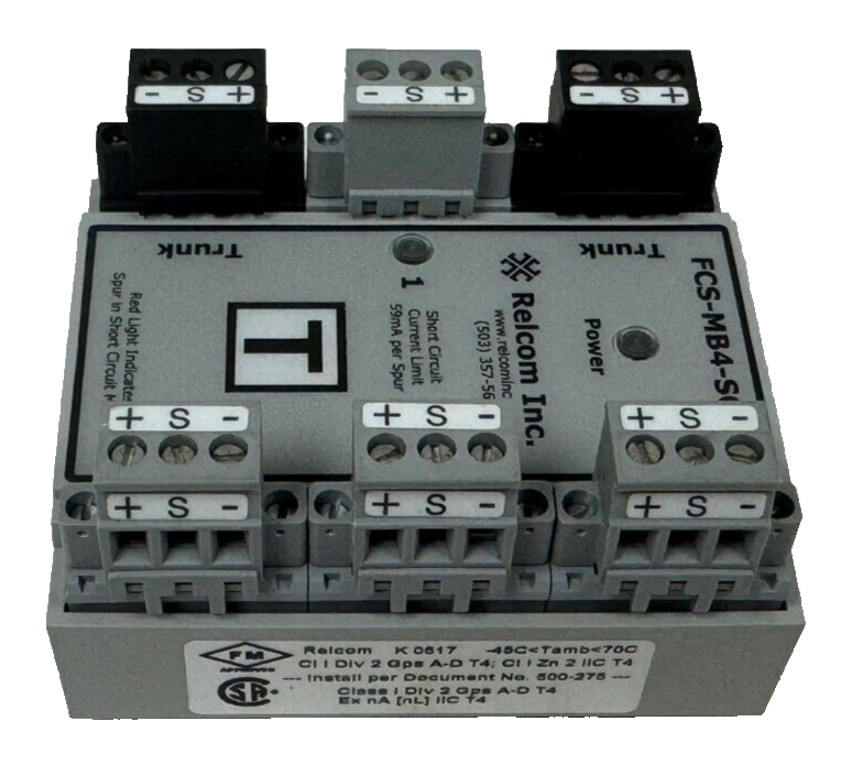 NEW RELCOM INC. FCS-MB4-SG-T MTL FIELDBUS PASSIVE HUB FCSMB4SGT - SB Industrial Supply, Inc.
