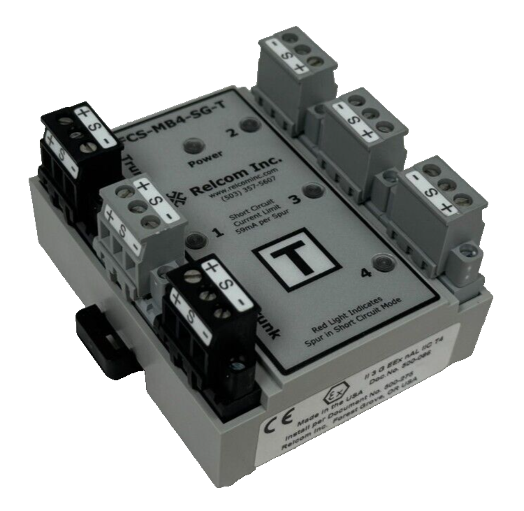 NEW RELCOM INC. FCS-MB4-SG-T MTL FIELDBUS PASSIVE HUB FCSMB4SGT - SB Industrial Supply, Inc.