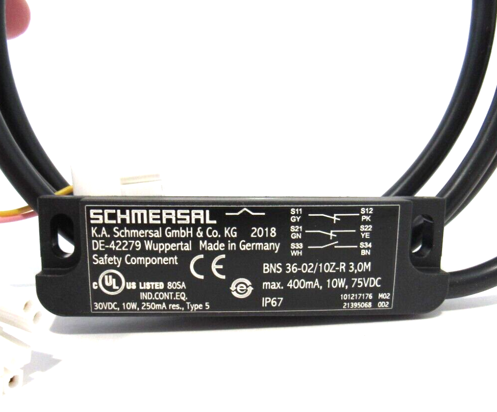 NEW SCHMERSAL BNS 36-02/10Z-R 3,0M SAFETY SENSOR BNS360210ZR30M - SB ...