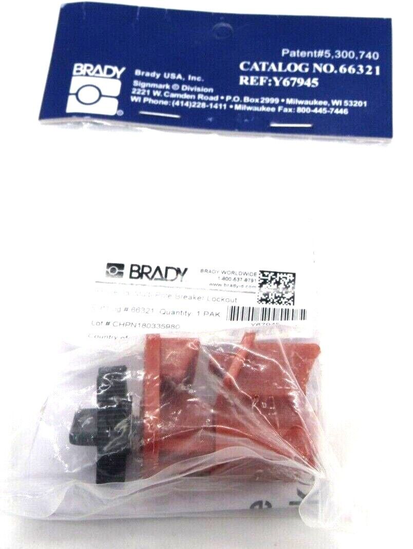 NEW SEALED BAG LOT OF 2 BRADY 66321 UNIVERSAL MULTI-POLE BREAKER ...