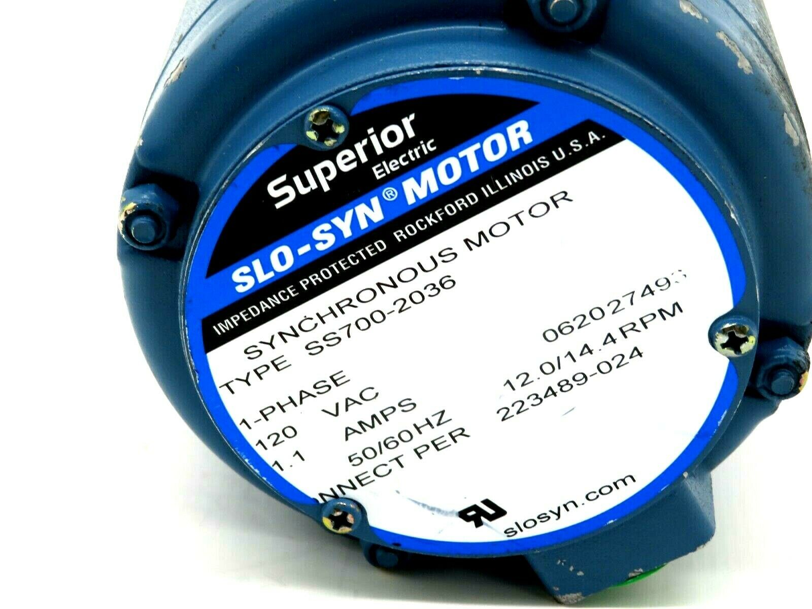 NEW SUPERIOR ELEC. SS700-2036 SYNCHRONOUS MOTOR 120V 1.1AMP 50/60HZ ...