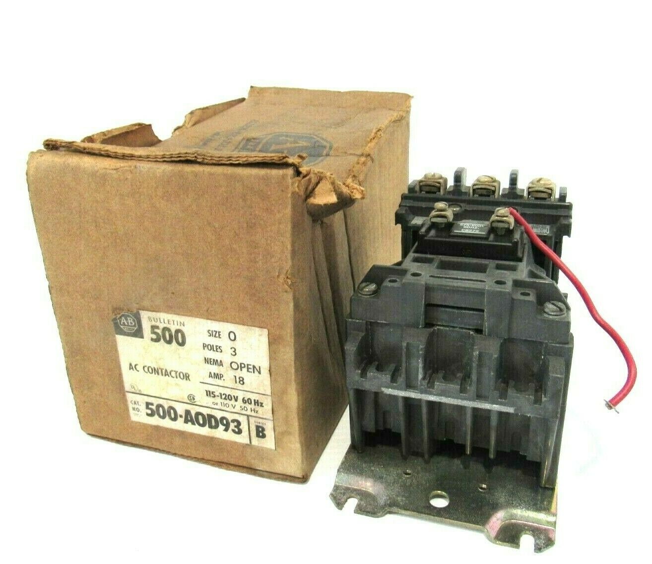 USED ALLEN BRADLEY 500-A0D93 CONTACTOR SER.B 500A0D93 - SB Industrial ...