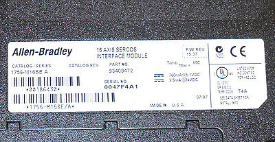 ALLEN BRADLEY 1756-M16SE 16 AXIS SERCOS MODULE SER. A, 1756M16SE - SB ...