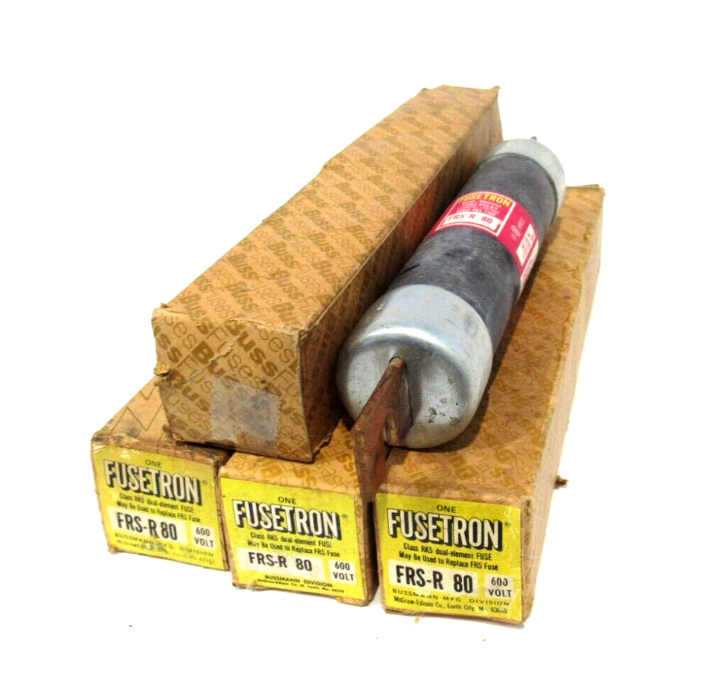 LOT OF 4 NEW BUSSMANN FUSETRON FRS-R-80 FUSES FRSR80 - SB Industrial ...