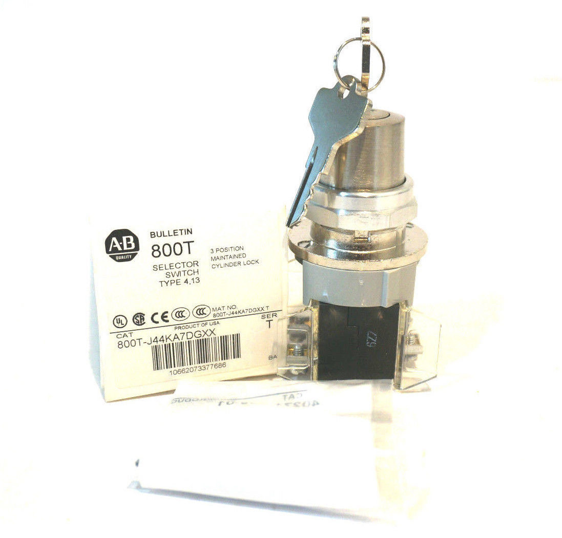NEW ALLEN BRADLEY 800T-J44KA7DGXX SELECTOR SWITCH SER. T 800TJ44KA7DGXX ...