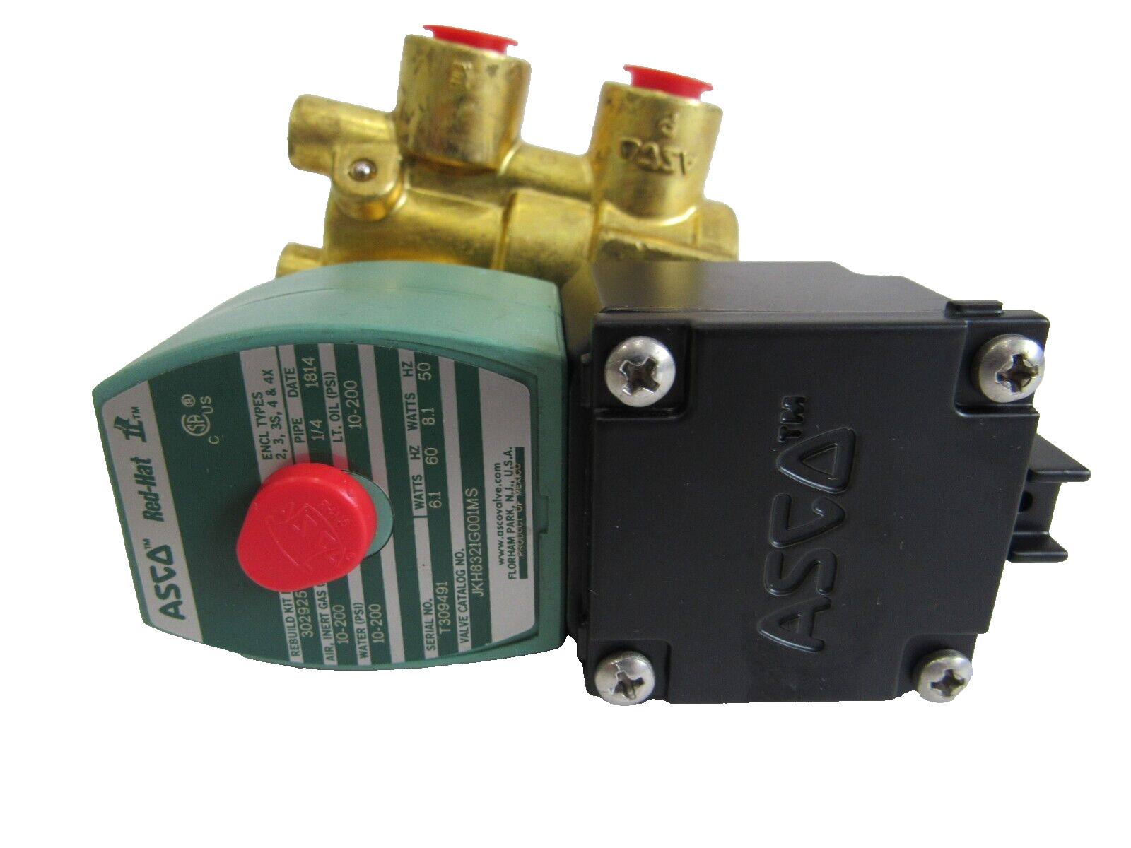 NEW ASCO JKH8321G001MS SOLENOID VALVE 120/60, 110/50 - SB Industrial ...