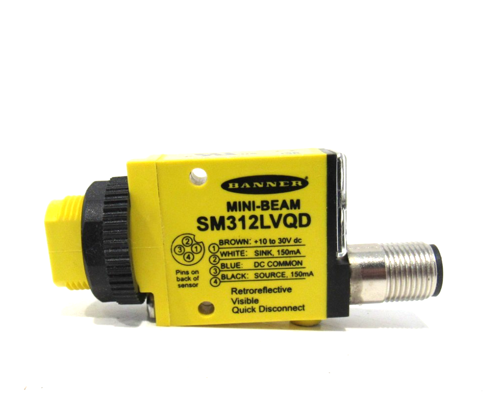 NEW BANNER ENGINEERING SM312LVQD PHOTOELECTRIC SENSOR 26838 - SB ...