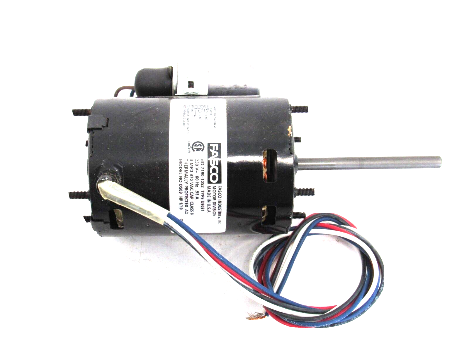 NEW FASCO D503 BLOWER MOTOR 1/10HP 230V 7190-1052 - SB Industrial ...