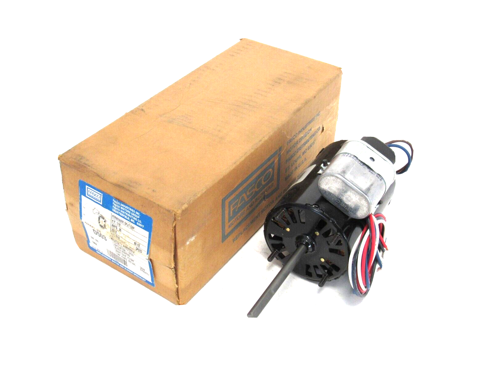 NEW FASCO D503 BLOWER MOTOR 1/10HP 230V 7190-1052 - SB Industrial ...