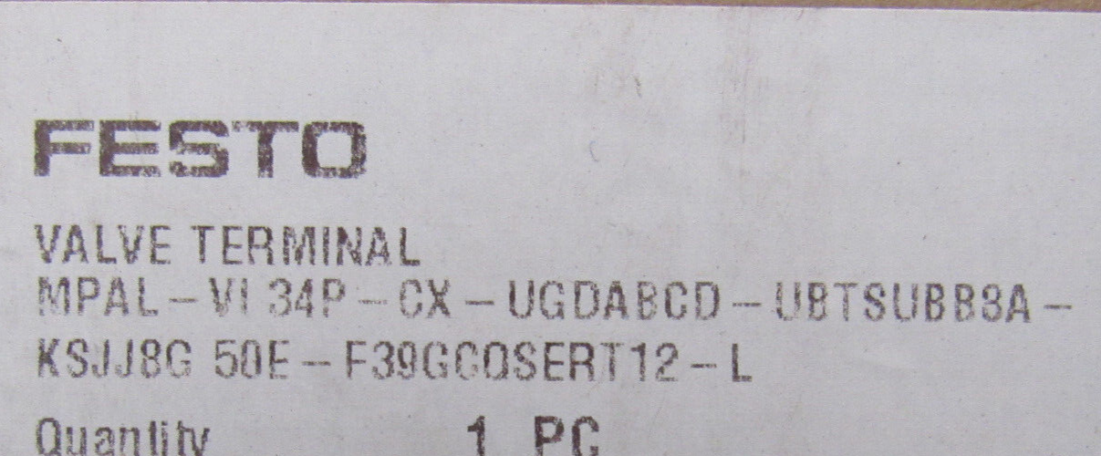 NEW FESTO 569926 MANIFOLD MPAL-VI 533345 CPX-F839 CPX-AB-8-M8-3POL CPX ...
