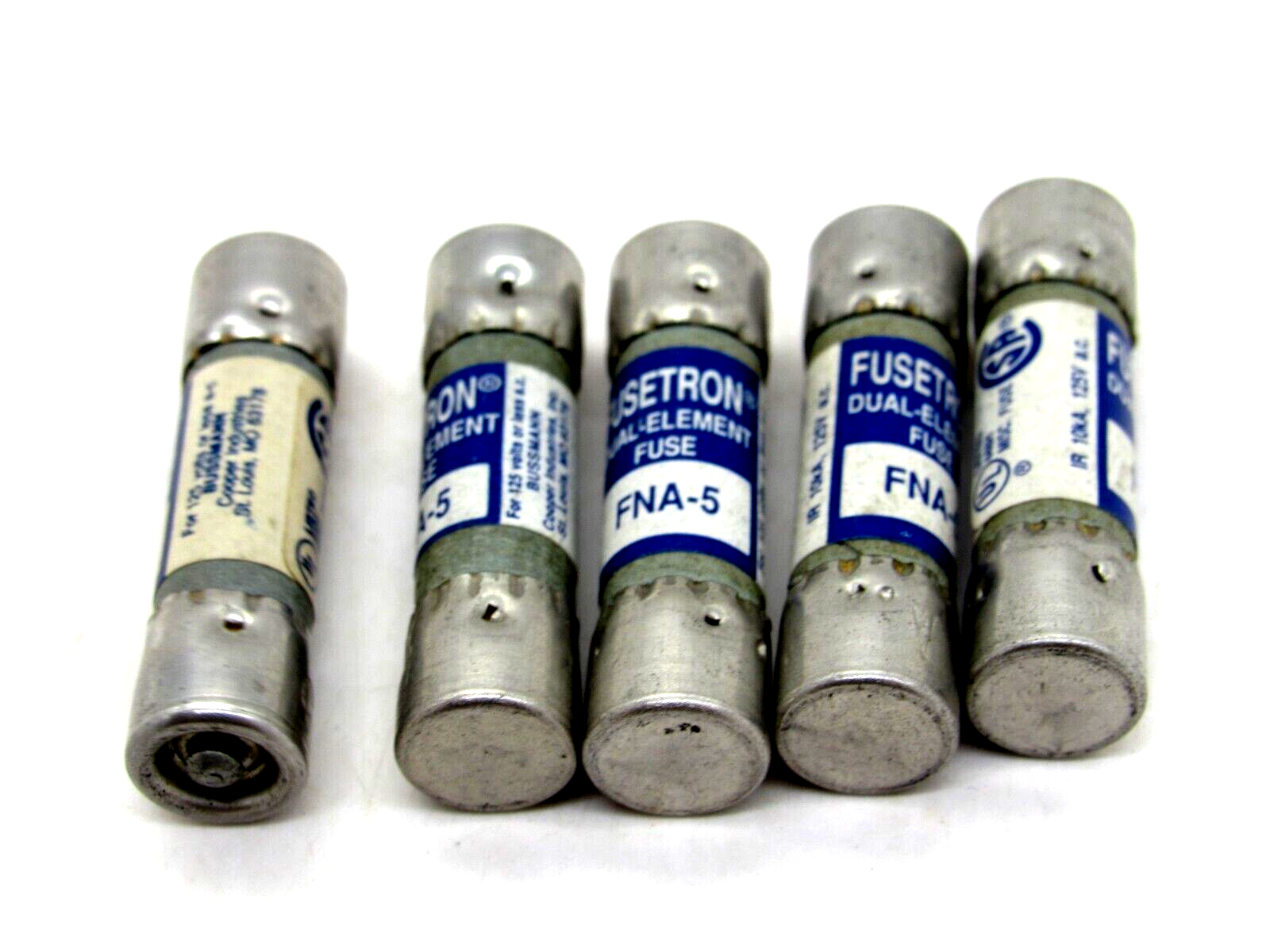 NEW LOT OF 5 FUSETRON FNA-5 FUSES FNA5 - SB Industrial Supply, Inc.