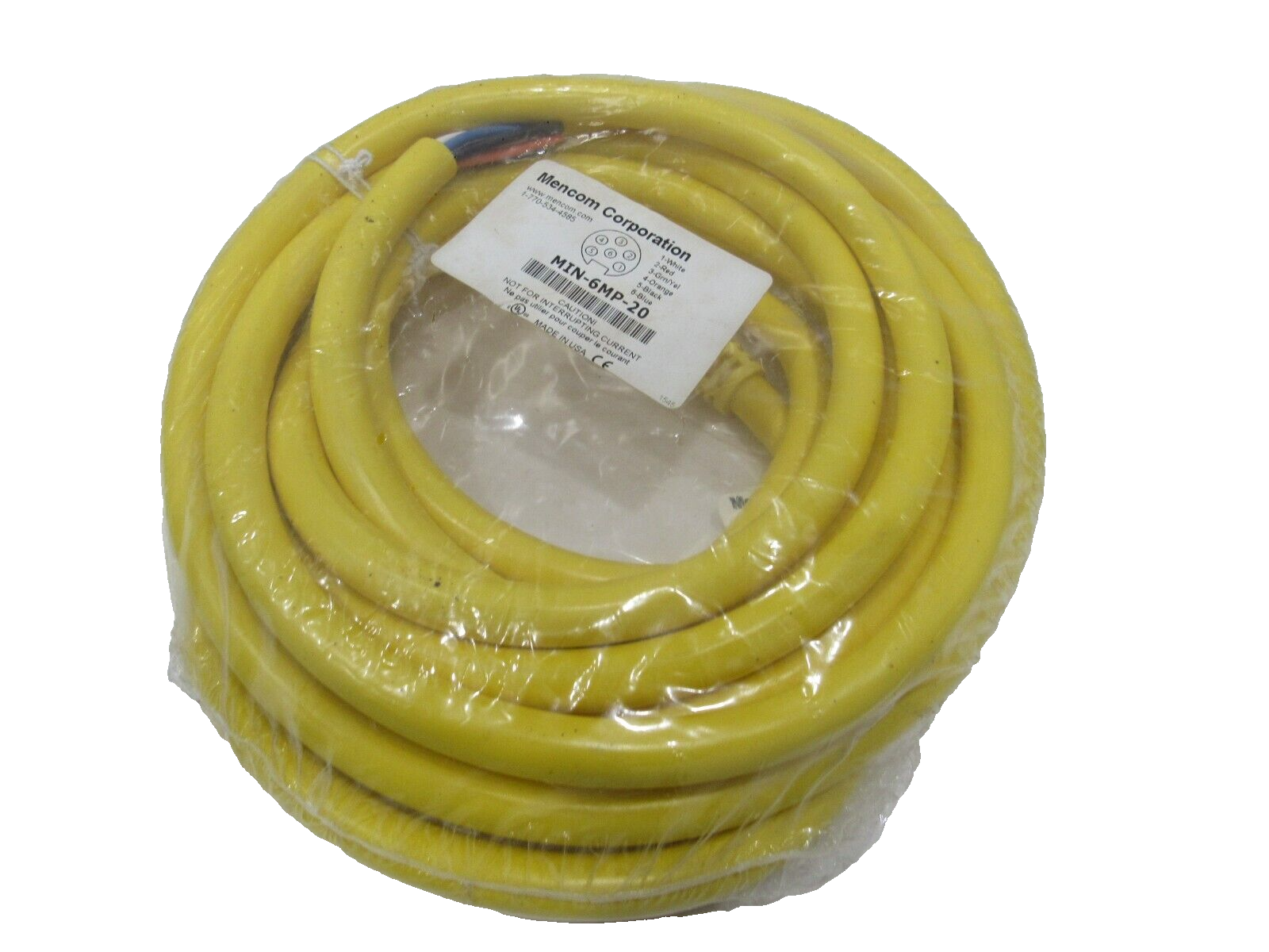 NEW MENCOM CORP. MIN-6MP-20 PVC CORDSET MIN6MP20 - SB Industrial Supply ...