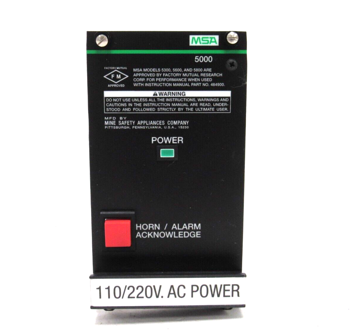 NEW MSA 5000 POWER SUPPLY 482459 482121 482122 - SB Industrial Supply, Inc.