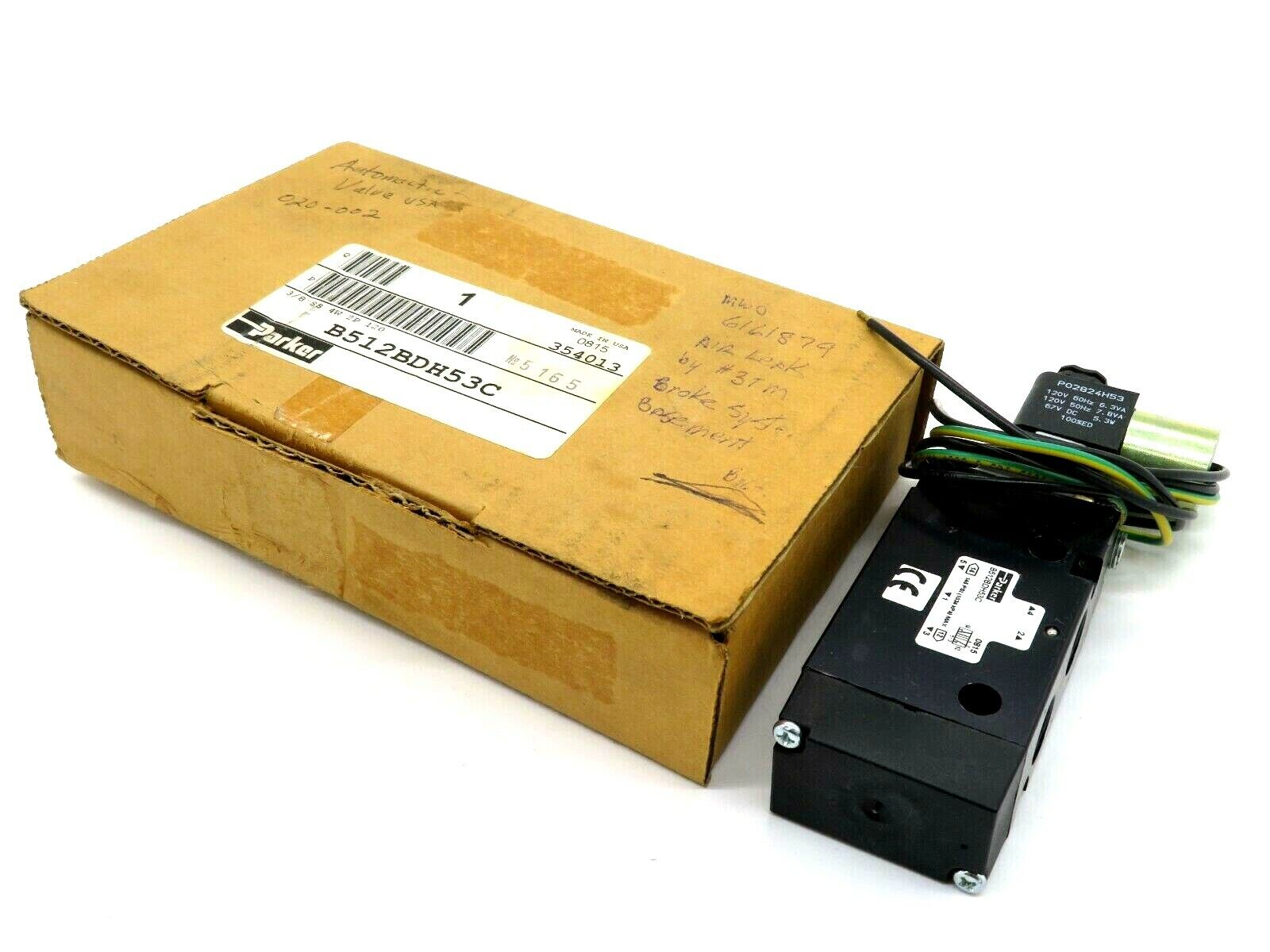 NEW PARKER B512BDH53C VALVE 3/8" 4W 2P - SB Industrial Supply, Inc.