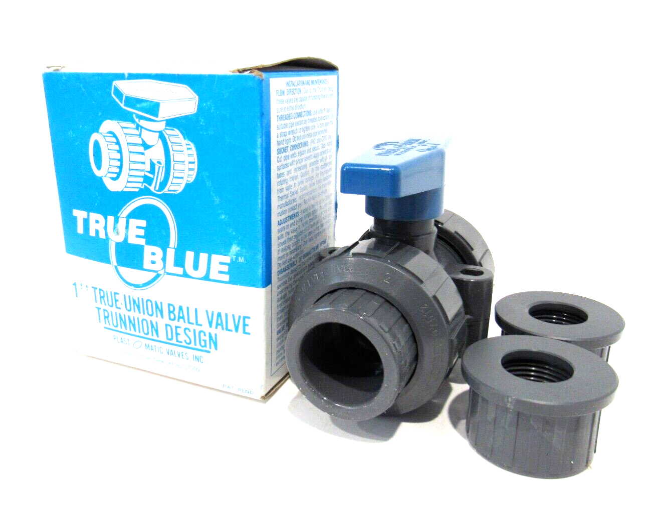NEW PLAST-O-MATIC VALVES 1" TRUE UNION BALL VALVE - SB Industrial ...