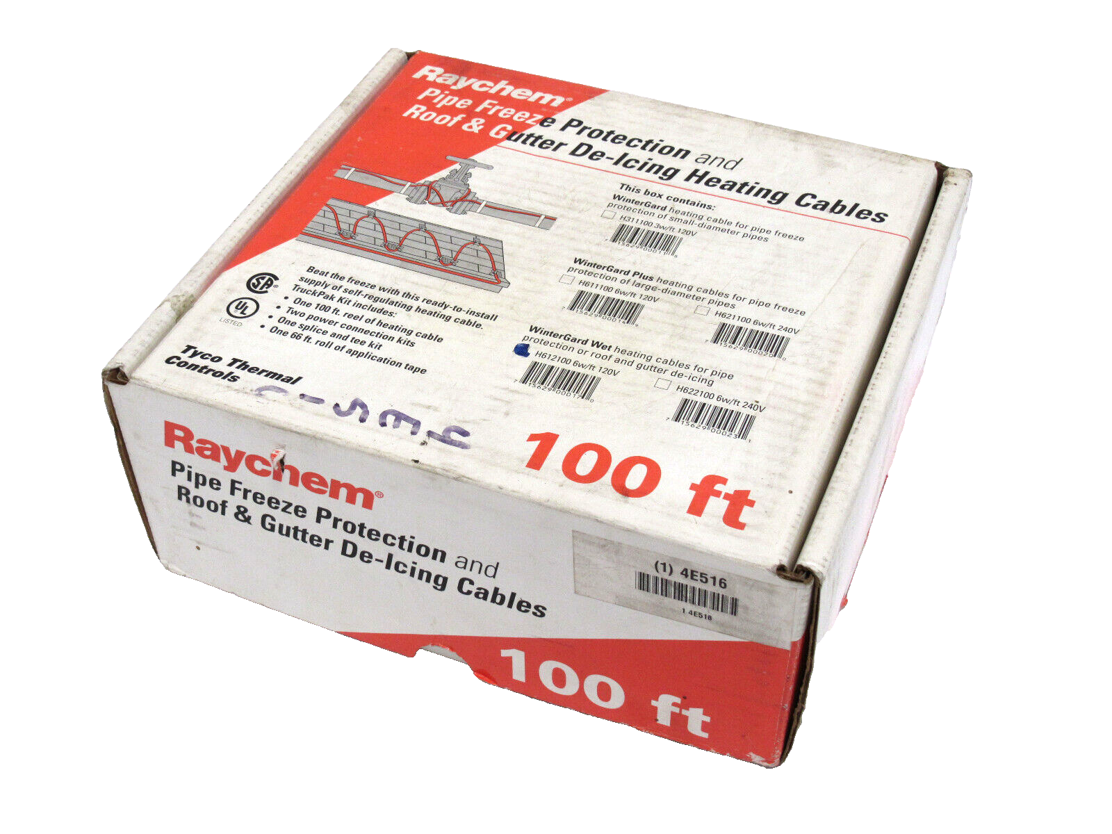 NEW RAYCHEM H612100 HEATING CABLE 100' 120V 6W 4E516 - SB Industrial ...