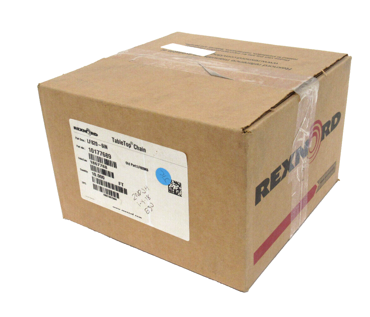 NEW REXNORD 10177689 TABLE TOP CONVEYOR CHAIN LF820-6 IN 10FT - SB ...