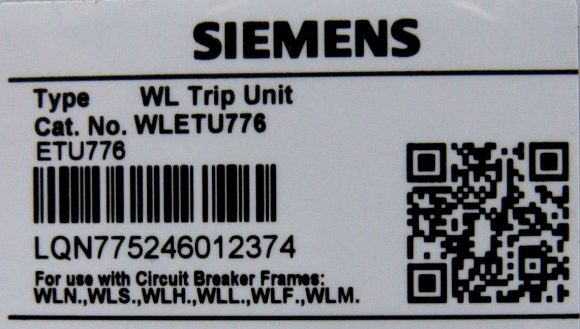 NEW SIEMENS WLETU776 TRIP UNIT ETU776 - SB Industrial Supply, Inc.