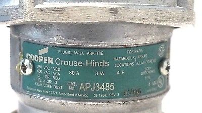 2 USED COOPER CROUSE HINDS APJ3485 PLUGS - SB Industrial Supply, Inc.