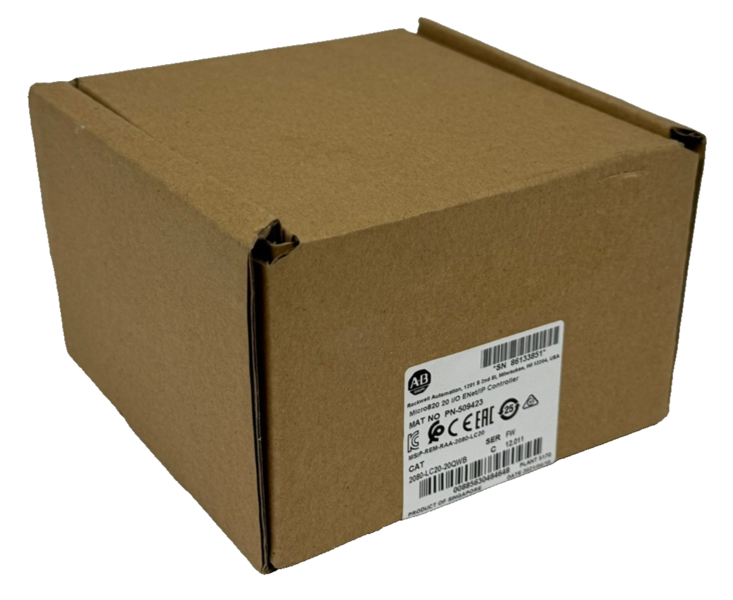 ALLEN BRADLEY 2080-LC20-20QWB MICRO820 ENET/IP CONTROLLER SER. C ...