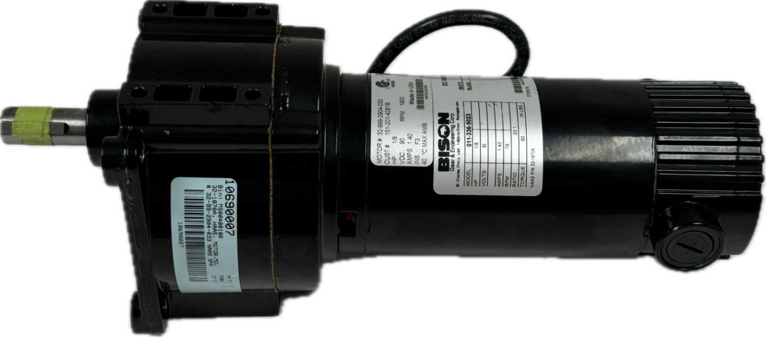 NEW BISON 011-336-5023 DC GEARMOTOR 1/8HP 90V 1.40A 79RPM 23:1 32-999 ...