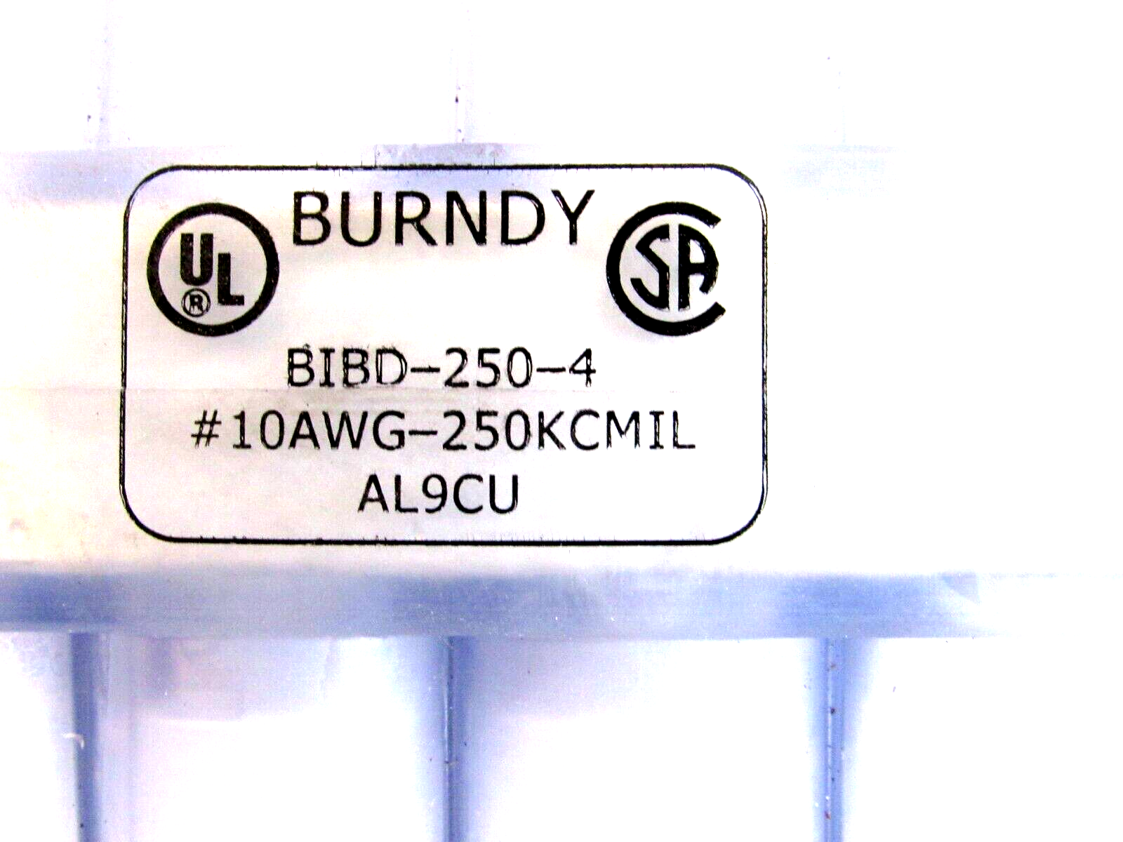 NEW BURNDY BIBD-250-4 CLEAR CONNECTOR BIBD2504 - SB Industrial Supply, Inc.