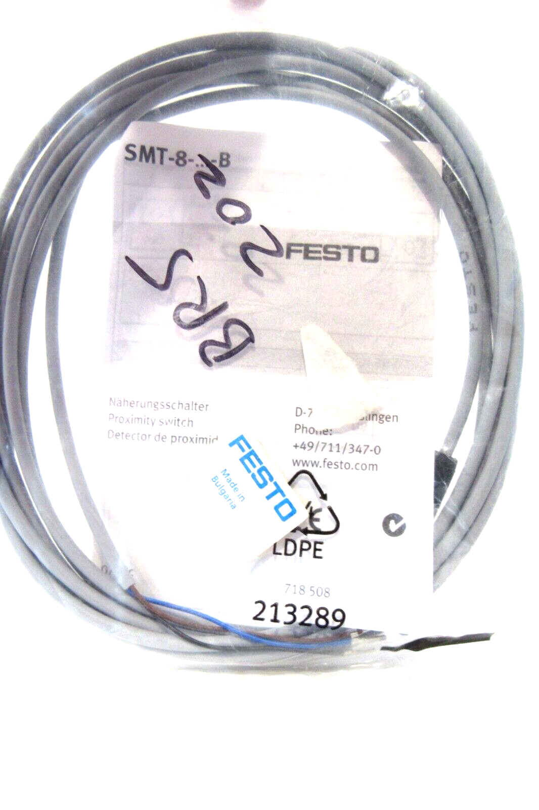 NEW FESTO SMT-8-PS-LED-24 PROXIMITY SENSOR XN13 175436 SMT8PSLED24 - SB ...