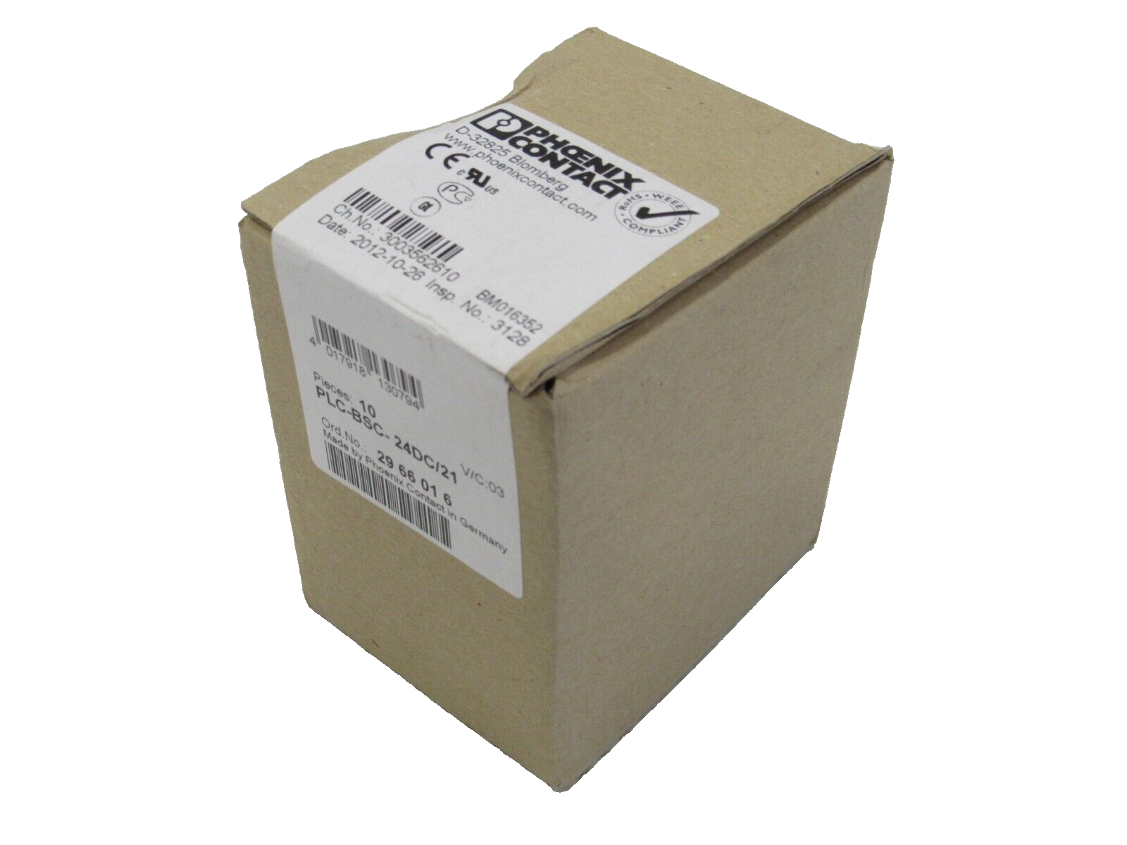 NEW PHOENIX CONTACT PLC-BSC-24DC/21 RELAY BASE 2966016 PLCBSC24DC21 ...