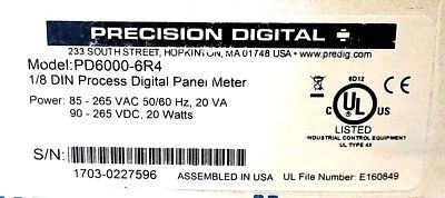 NEW PRECISION DIGITAL PD6000-6R4 PROCESS DIGITAL PANEL METER PD60006R4 ...